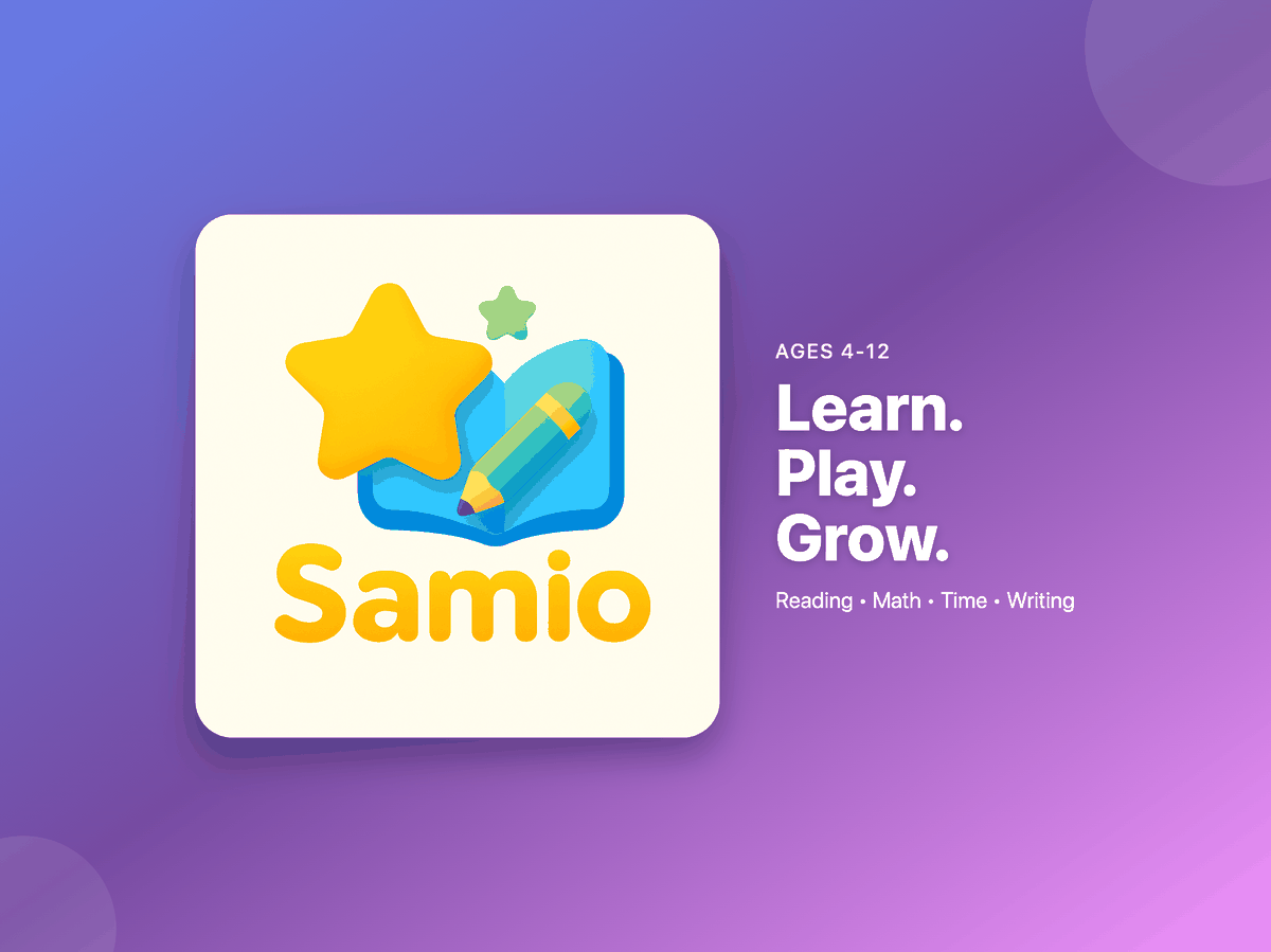 Samio Learning — adaptive kids' learning app, ages 4–12